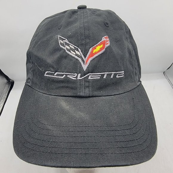 Richardson | Accessories | Corvette Adults Casual Black Cotton Twill ...